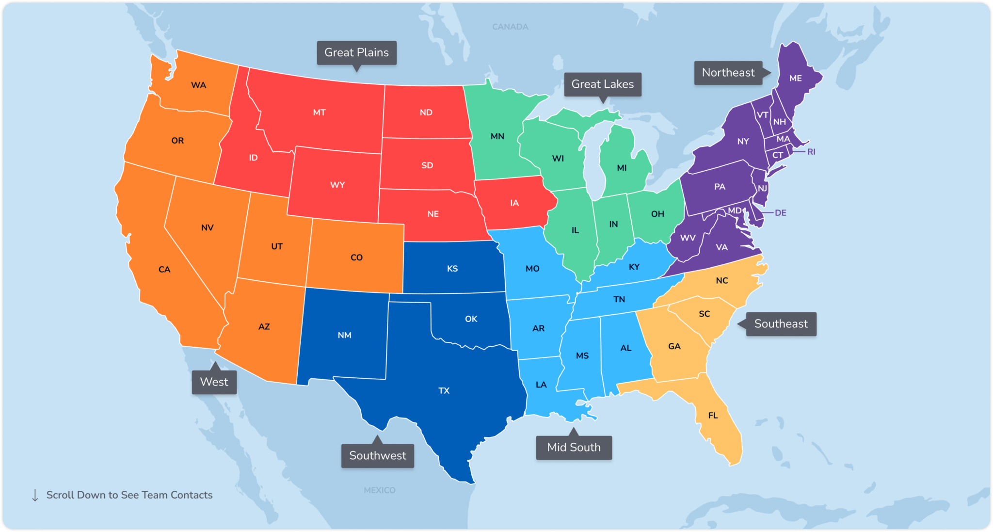 Sales Contact Map | Octane